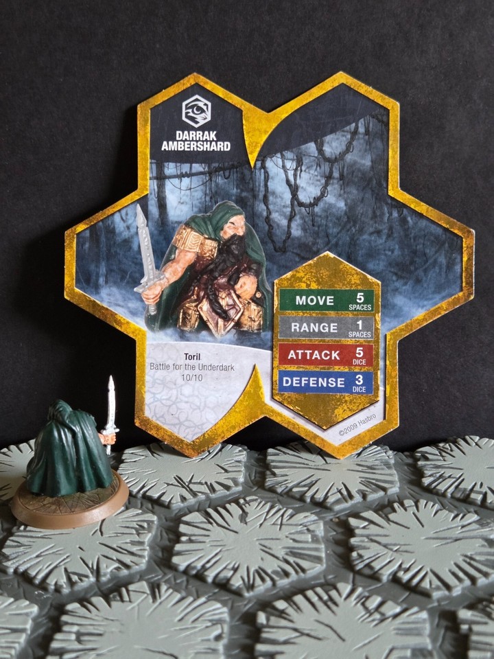 Heroscape Darrak Ambershard Battle for the Underdark - 1 Figure, 1 Card ...