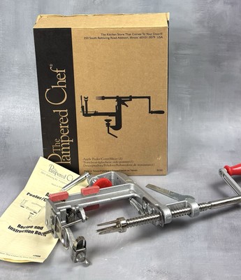 The Pampered Chef Apple Peeler / Corer / Slicer Counter Clamp Kitchen ...