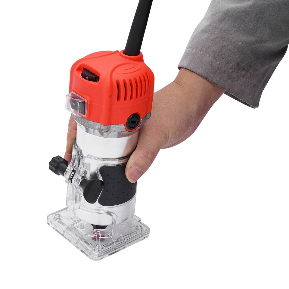 Modern Compact Wood Palm Router Tool 6 Variable Speeds Wood Trimmer Red ...