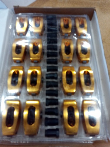 7/16" Full Roller Rocker Arms Set Aluminum 1.6 Ratio For Chevy SBC 327 ...