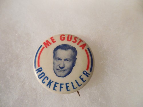 Nelson Rockefeller Presidential Campaign Pin Back Me Gusta Governor ...