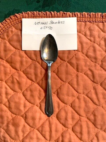 N. S. Co. National Stainless NST70 7-1/8" Place/Oval Soup Spoon Glossy ...