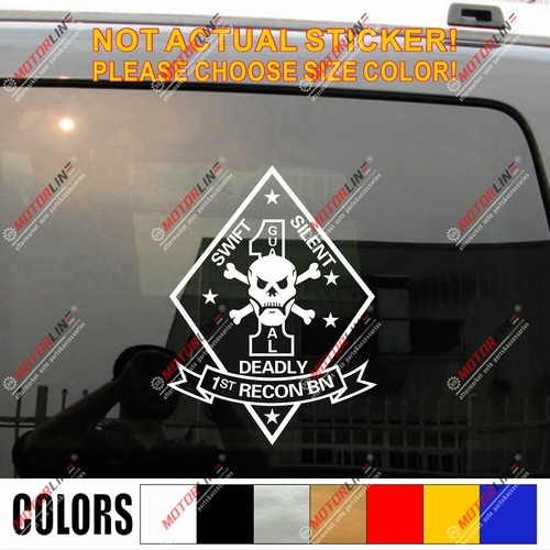 1st Reconnaissance Battalion 1st Recon Bn Car Decal Sticker pick size ...