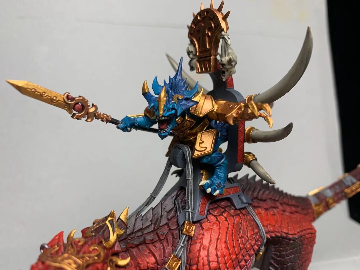 Warhammer AOS Saurus Oldblood On Carnosaur Order Seraphon Presale ...