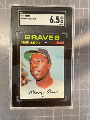 1971 TOPPS #400 HANK AARON ATLANTA BRAVES BASEBALL CARD SGC 6.5 EX/MT+ ...