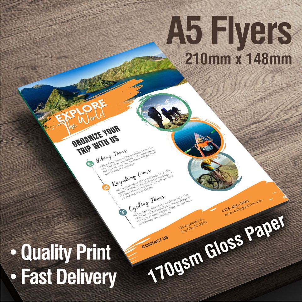 A5 Flyers Leaflets Printed Full Colour 170gsm/350gsm Silk - A5 Flyer ...