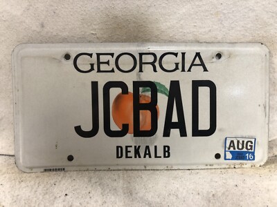 2016 Georgia Vanity License Plate “JCBAD” | eBay