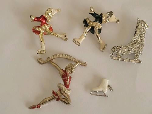 Vtg Ice Skating Pin Lot Ice Capades, Pair of Skaters, Crystal Skate ...