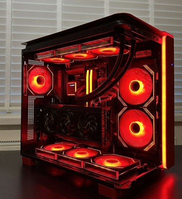 [READ DESC] RX 9070 XT Gaming PC (Red/Black/White) 32GB DDR5 1TB NVMe ...