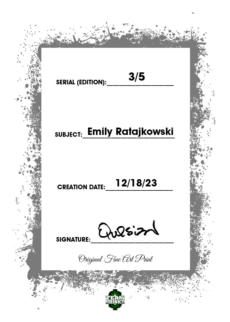 Emily Ratajkowski Sexy Model 3/5 ACEO Fine Art Print Card By:Q Pose 77 ...