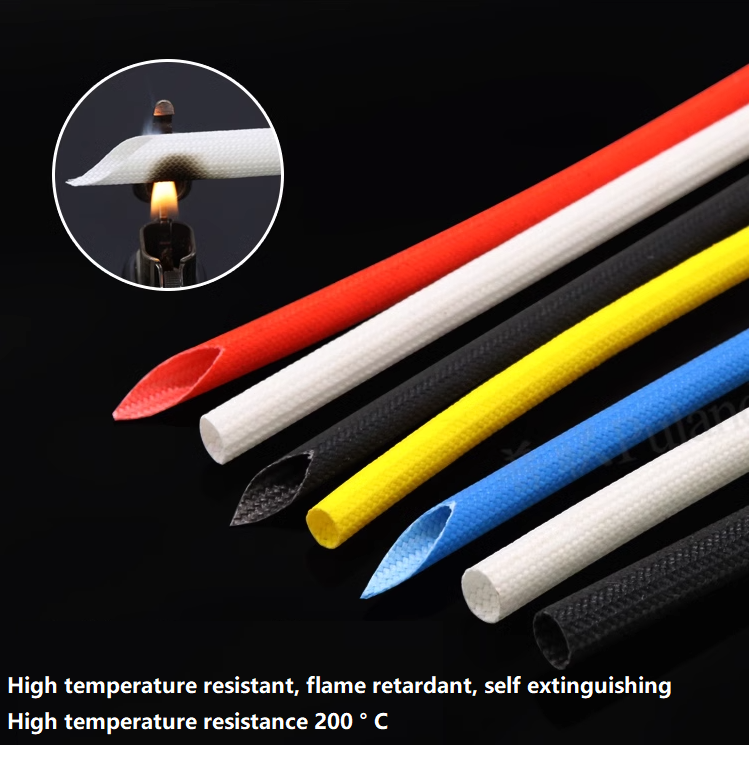 Fibreglass Fire Sleeve 200℃ HIGH TEMP Electric Insulation Tube Cable Sleeving | eBay UK