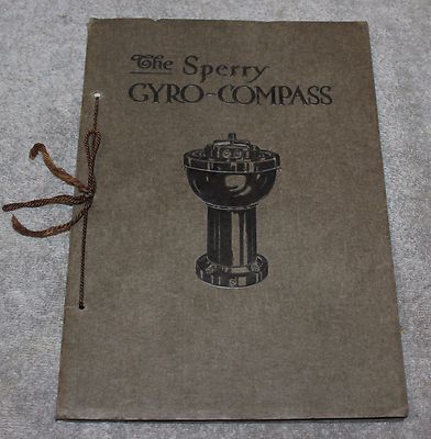 1912 SPERRY GYRO COMPASS NAVIGATION SPERRY GYROSCOPE CATALOG ...