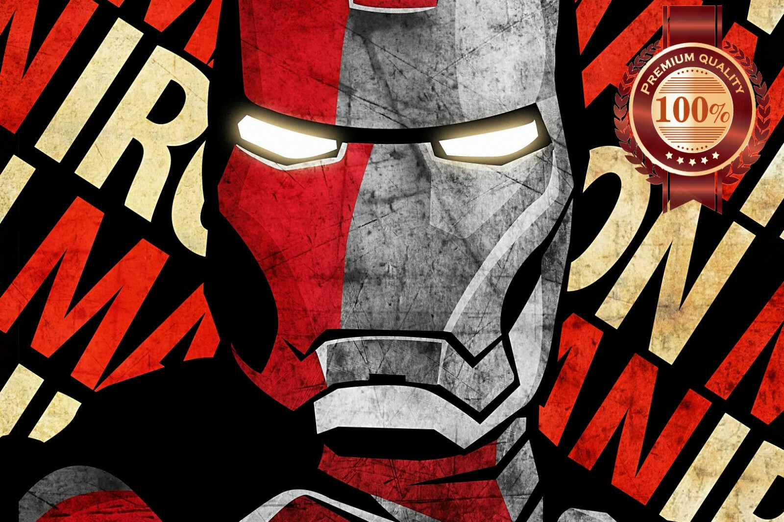 LARGE IRONMAN IRON MAN DESIGN MARVEL BACKGROUND MOVIE HOME WALL ART ...