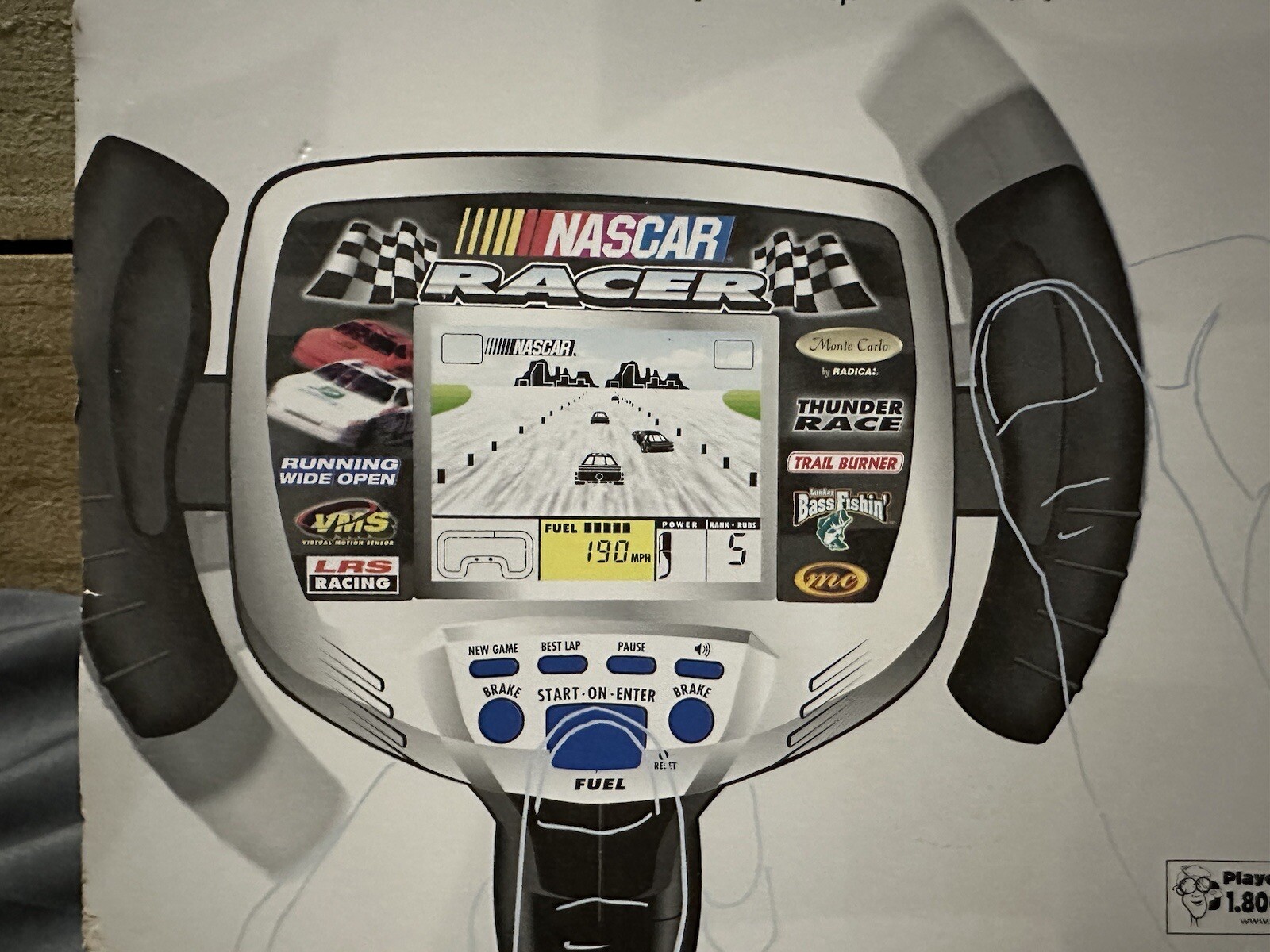Vtg 1998 Radica NASCAR Racer Virtual Handheld Electronic Racing Needs ...