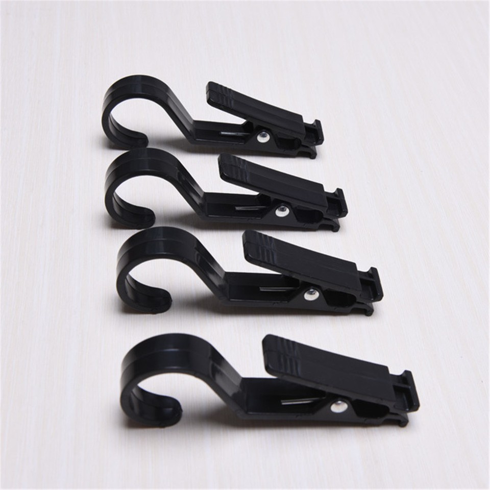 4PCS/pack Black Plastic Hook Hangers Hanging Clips For Clothes ...