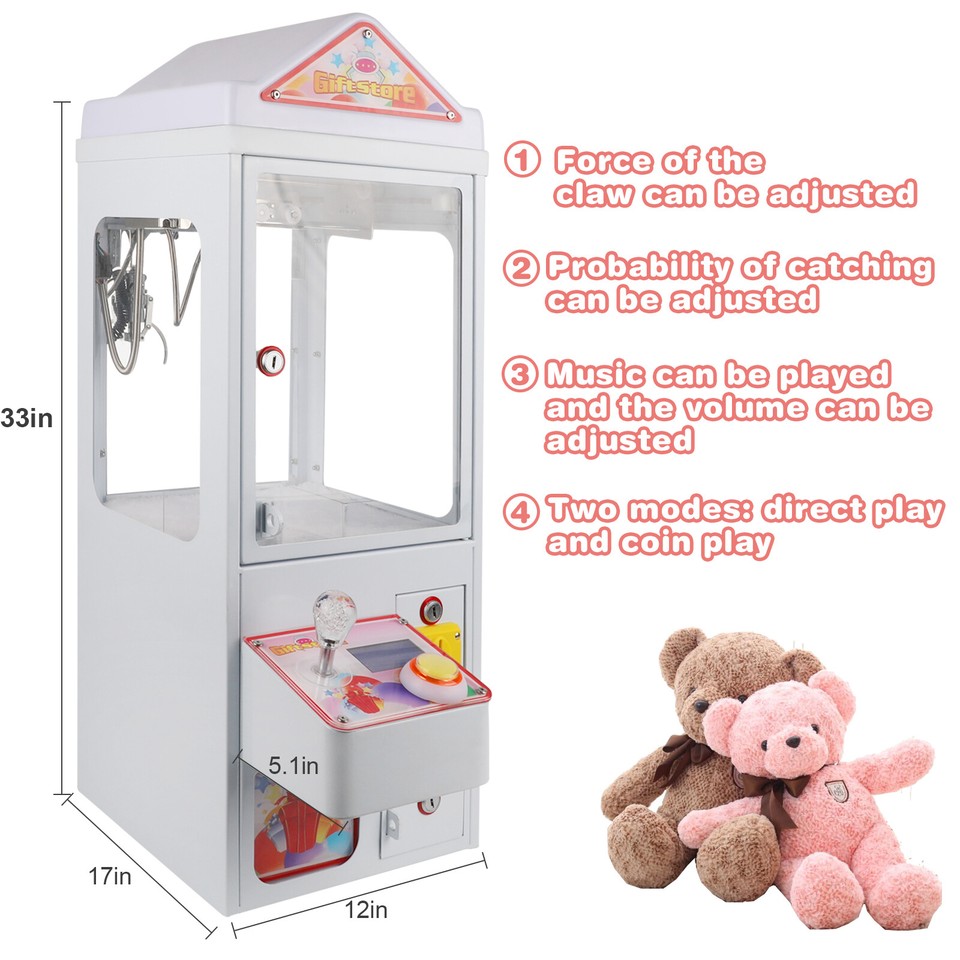 Mini Carnival Claw Game Machine 110V Arcade Grabber Crane KTV, Cinema ...