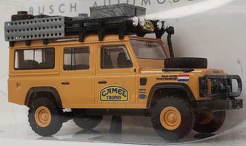 Busch 50329 HO Camel Trophy 89 Team Netherlands Land Rover Defender SUV ...
