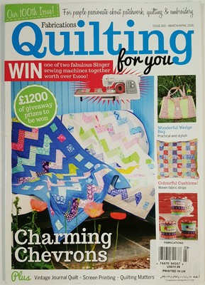 Fabrications Quilting For You Chevron Screen Print Mar Apr 2016 FREE ...