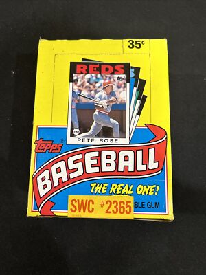 1986 TOPPS BASEBALL WAX BOX - 36 Packs SWC #2365 Factory Sealed Box ...