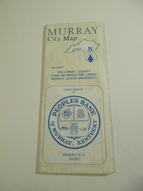 Peoples Bank Murray Kentucky City Street Travel Road Map~KT8 | eBay