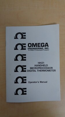 Omega HH21 Handheld Microprocessor Digital Thermometer Manual 7E B2 | eBay