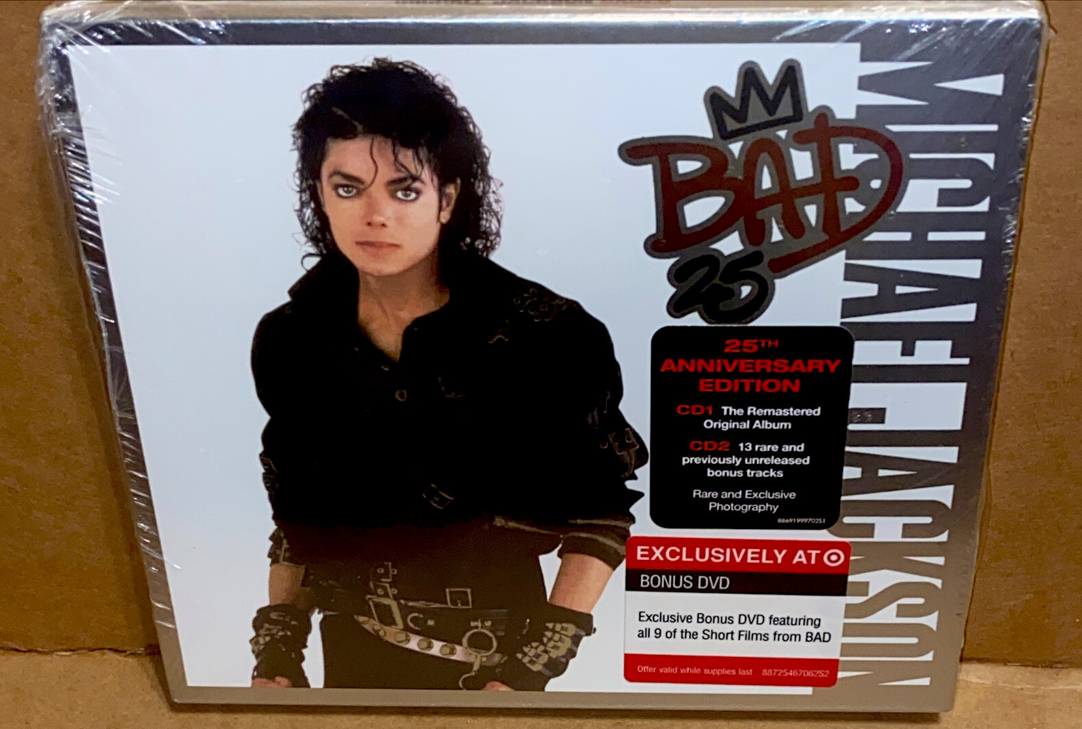 Michael Jackson Bad 25th Edition Target, Exclusive 2CD/DVD Factory Sea ...