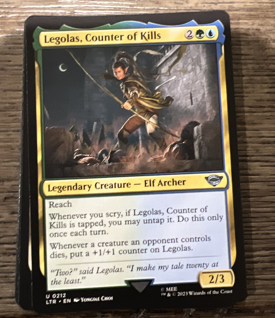 Magic the Gathering (mtg): LTR: Legolas and Gimli, Counter of Kills ...
