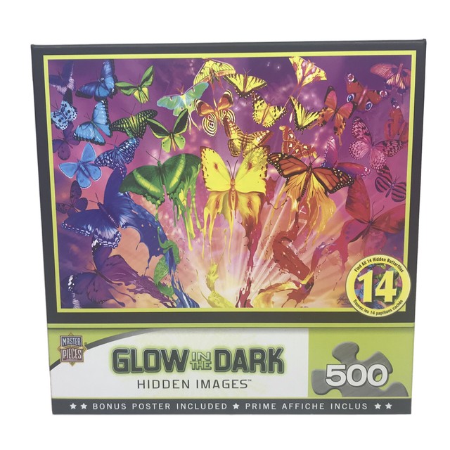 MasterPieces Glow in The Dark Metamorphosis Butterfly 500 PC Jigsaw ...