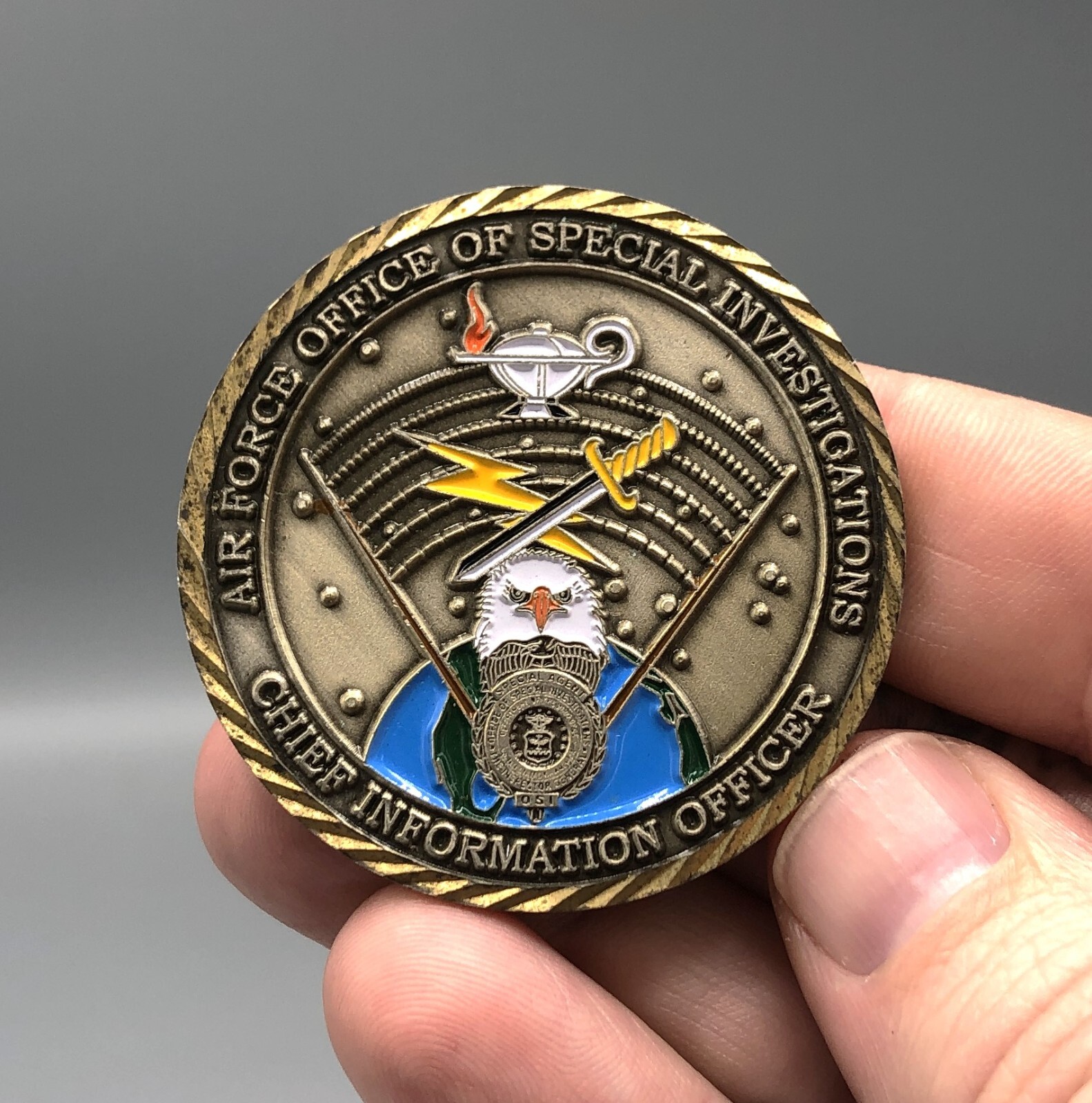 Air Force Office Of Special Investigations Chief IO Challenge Coin ...