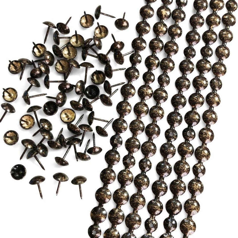 Versatile 10m Upholstery Tack Strips with 11mm Antique Nailheads ...