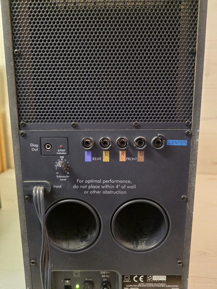 Dell Altec Lansing ADA995 THX Computer Speaker System Powered Subwoofer ...