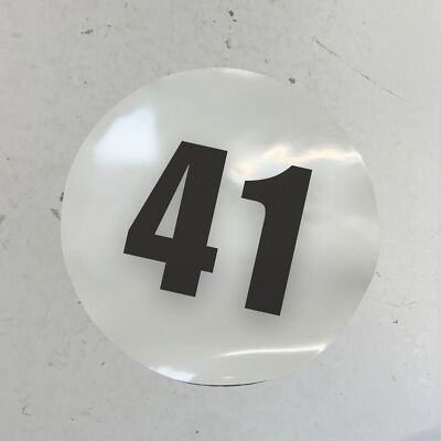 12" Circular Round Magnetic Race Car Number 41 Magnet x2 | eBay