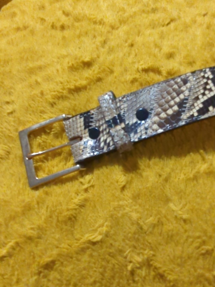 Acme Python Snakeskin Belt Mens Sz 30 Exotic Leather Patchwork Western ...