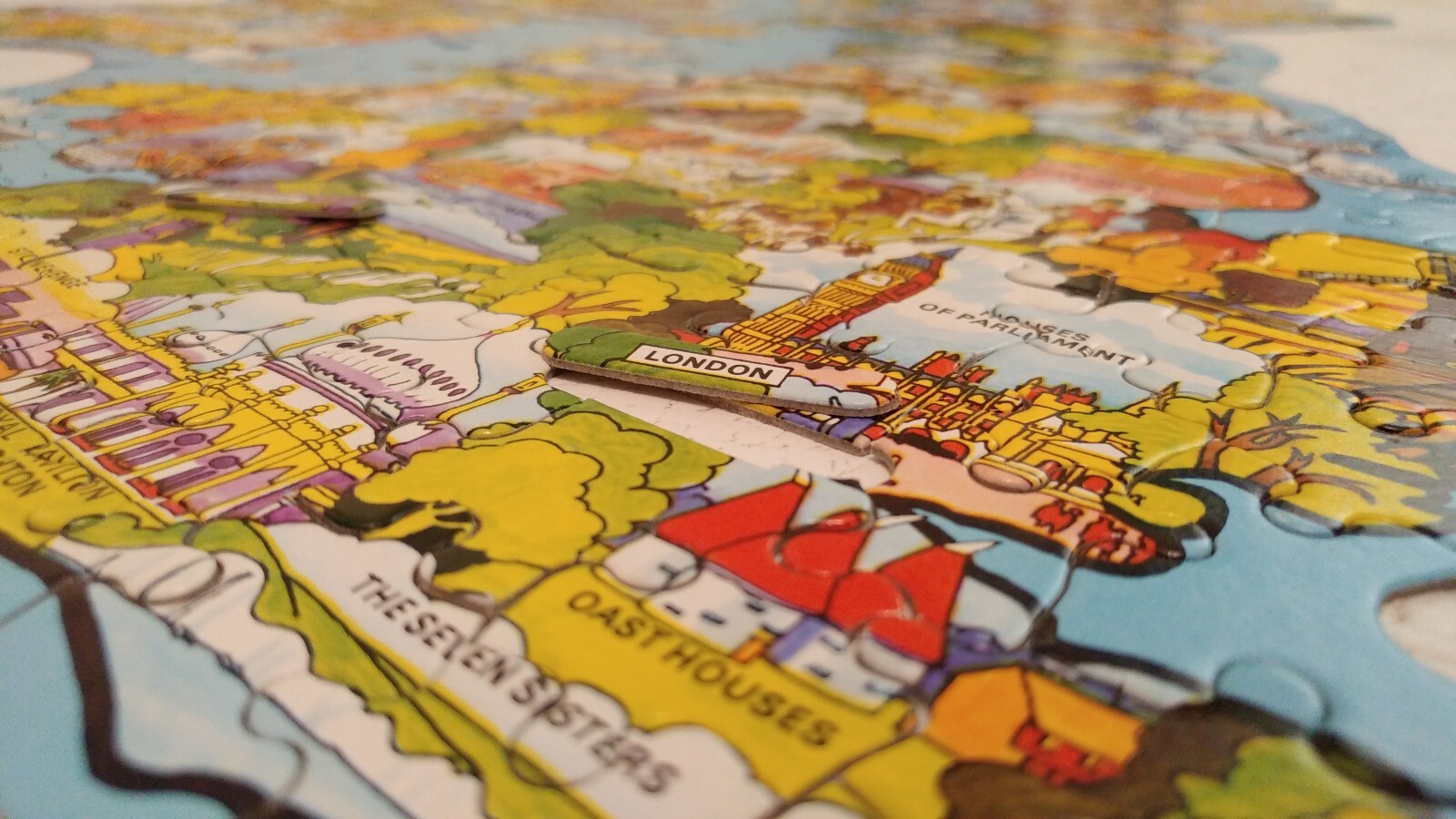 Vintage Waddingtons Jig-Map Jigsaw Puzzle UK+Ireland, NameQuiz, 561A ...