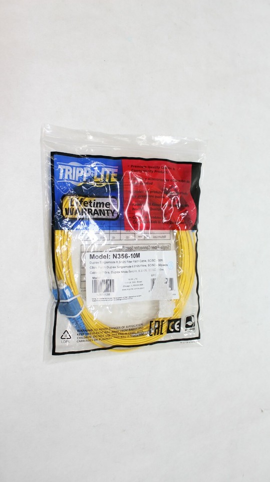 Tripp Lite N356-10m (SC/SC) Fiber Patch Network Cable 10m 8.3/125 ...