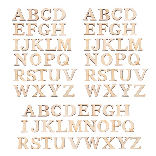3 Pack Letter Wood Chip Toys Child 26 Alphabet Wooden Chips English ...