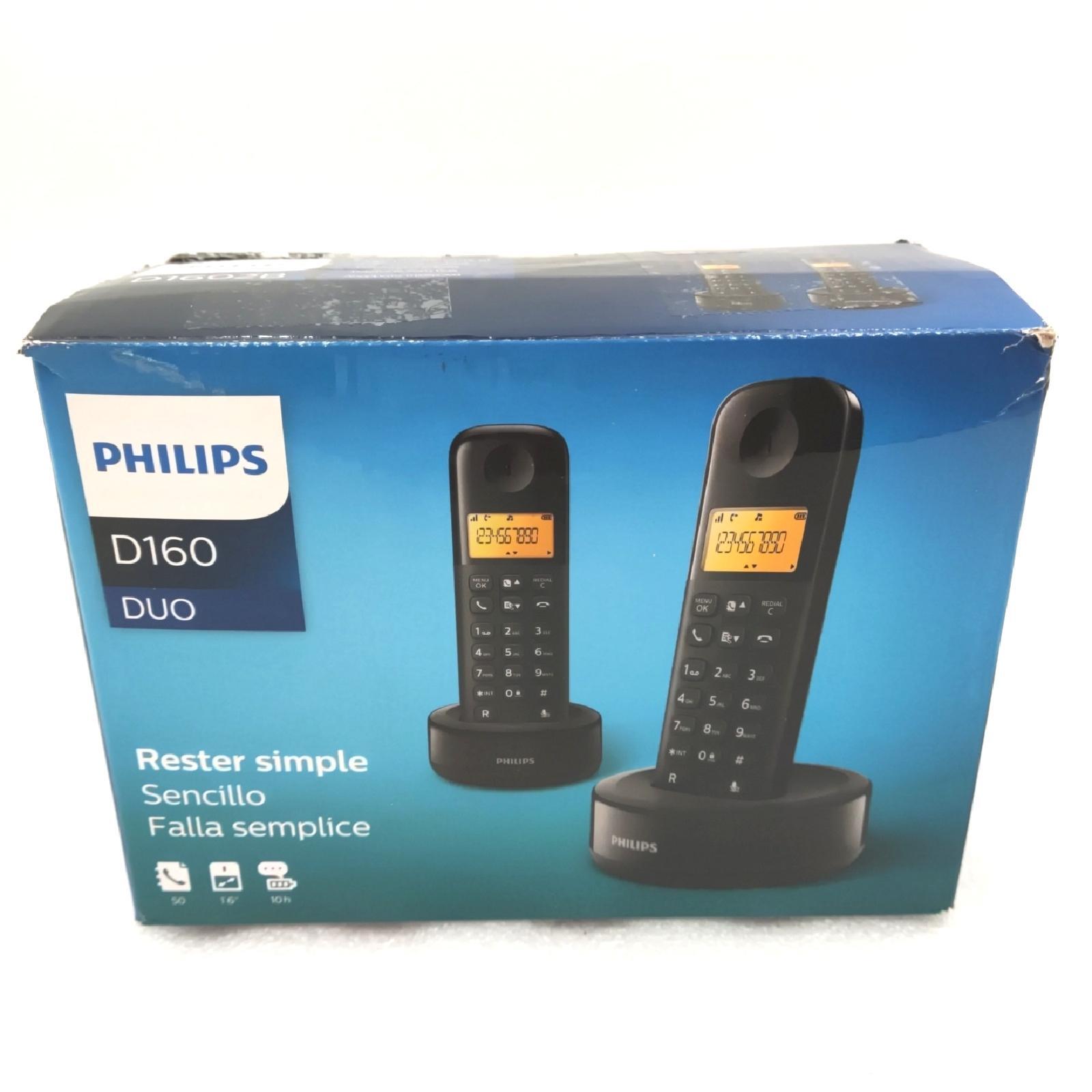 Philips D1602B01 DECT-Telefon 2 Mobilteilen 4,1 cm Display ...