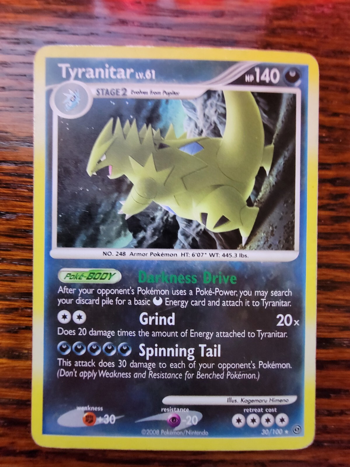 Tyranitar Lv.61 30/100 Stormfront Holo Rare Pokemon Card TCG 2008 MP | eBay
