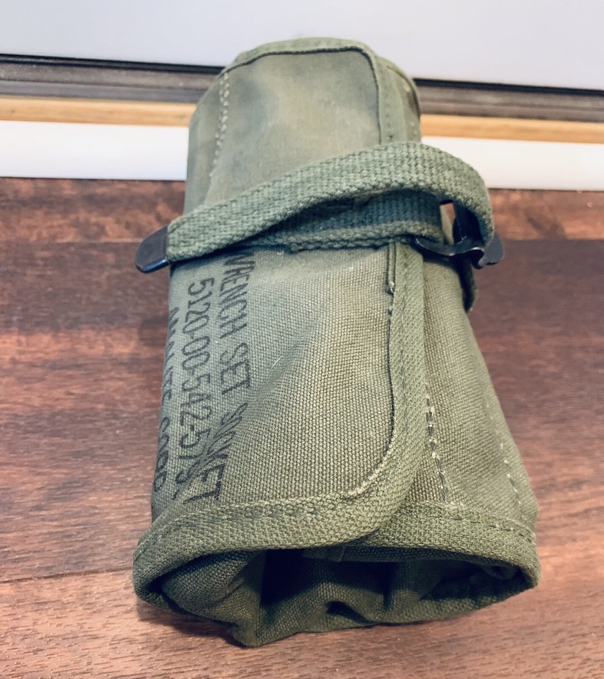 USA Army Military Vintage Tool Set 9 Piece Wrench Socket Set w/Canvas ...