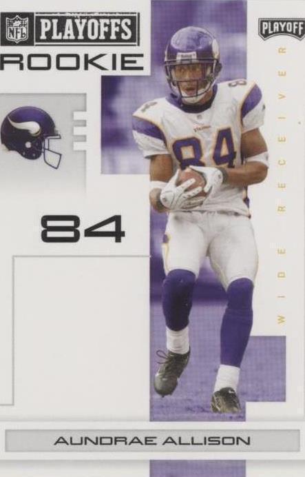 2007 Playoff NFL Playoffs - Rookie Aundrae Allison #176 Black /199 (RC ...
