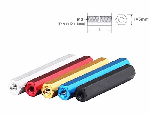 M3 Aluminum Alloy Female Hex Hexagon Threaded Bush Sleeve | eBay
