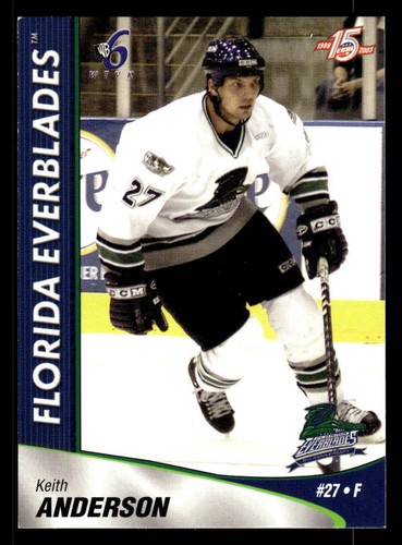 Keith Anderson 2002 Choice Florida Everblades ECHL #01 Florida ...