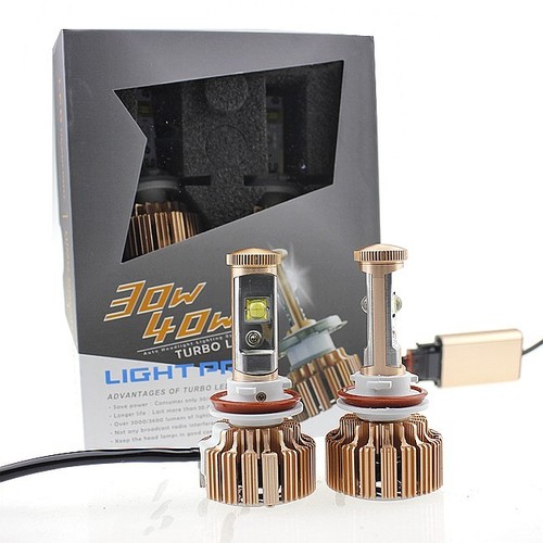 V16 Turbo Gold Edition US Cree LED Headlight Kit 7200LM & 60W/Set, H11 ...
