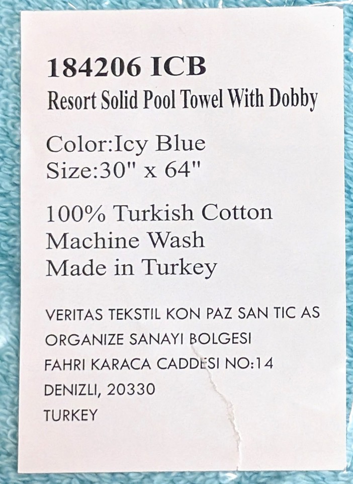 Frontgate Resort Collection Solid Pool Towel - Icy Blue - 30" x 64" | eBay