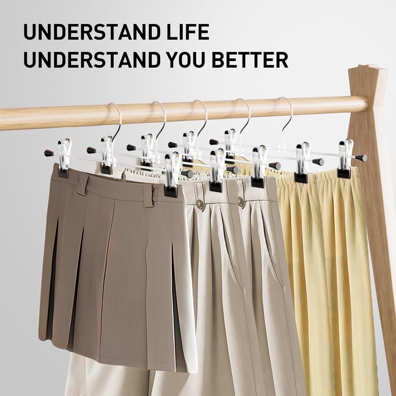 20/40 PCS Metal Clip Hangers Stainless Steel Non-Slip Trouser Skirt ...