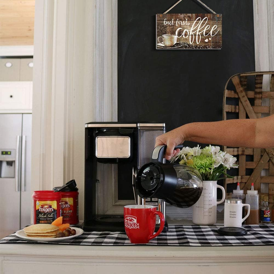 But First Coffee Signs Vintage Kitchen Decor Office Maker Signs Wood ...