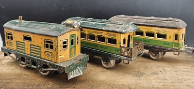 Ives Railway Pre-War No.3258 Electric Loco & 2-Pass Car O Gauge 1927 ...