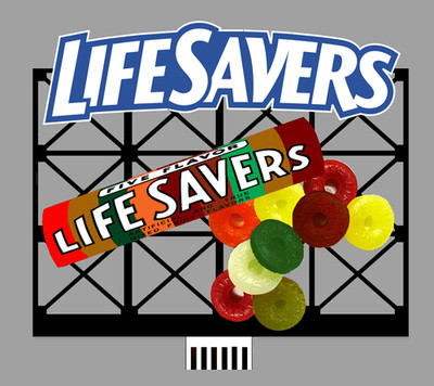 Miller Engineering 880851 O/HO Scale Lifesavers Billboard Illuminated ...