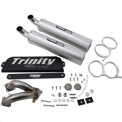 Trinity Racing Stage 5 Dual Slip-On-Brushed for 2020-2022 Polaris RZR ...