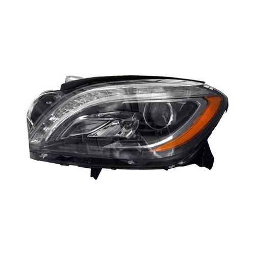 Headlight For 12-15 Mercedes ML350 Driver Side Bi Xenon Black Housing ...